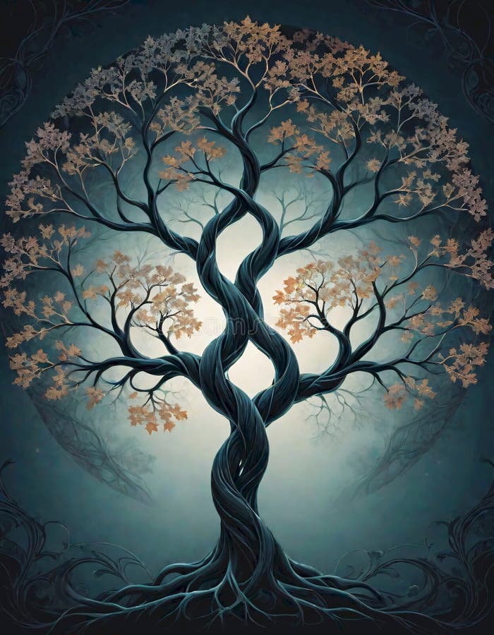 Artistic Tree of Life stock illustration. Illustration of animal ...