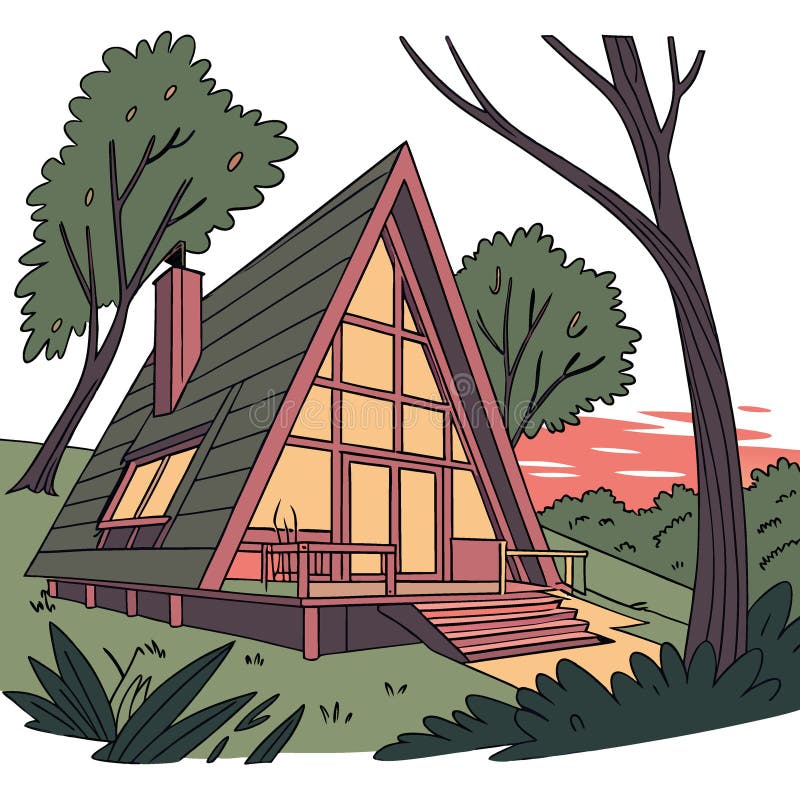 A Stunning Triangular House Sits Nestled in Nature. Its Large Windows ...