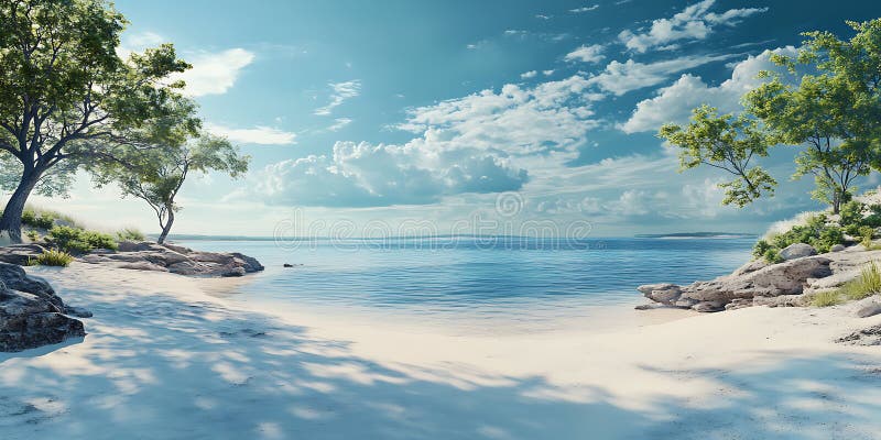 Stunning Tropical Beach Scene Serenity and Paradise Found Stock ...
