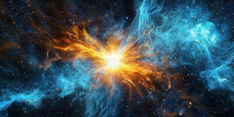 A Stunning Turquoise Explosion Bursts Forth with a Glowing Core ...