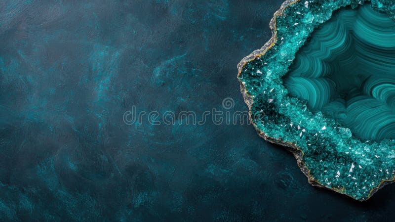 Stunning Turquoise Geode Crystal Formation Stock Illustration ...