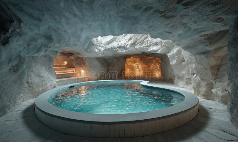 Stunning Underground Cave Pool Tranquil Blue Water Natural Rock ...