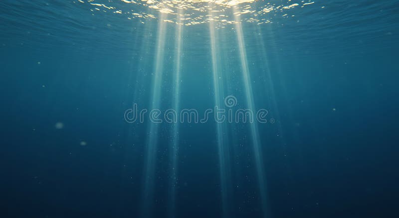 Stunning Underwater Light Rays Filtering through the Ocean Surface ...