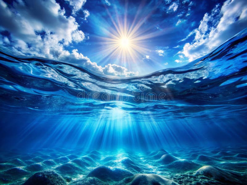 Stunning Underwater Ocean Waves: a Captivating 4K Loop of Sunlight ...