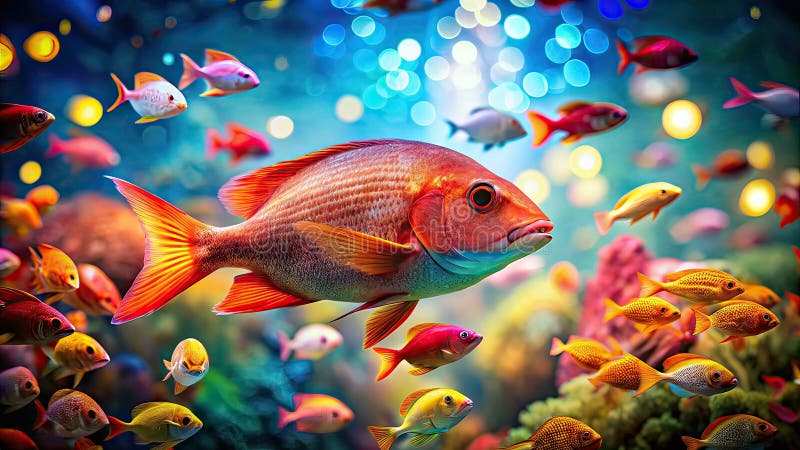 A Stunning Underwater TiltShift Perspective Miniature Red Snapper in a ...