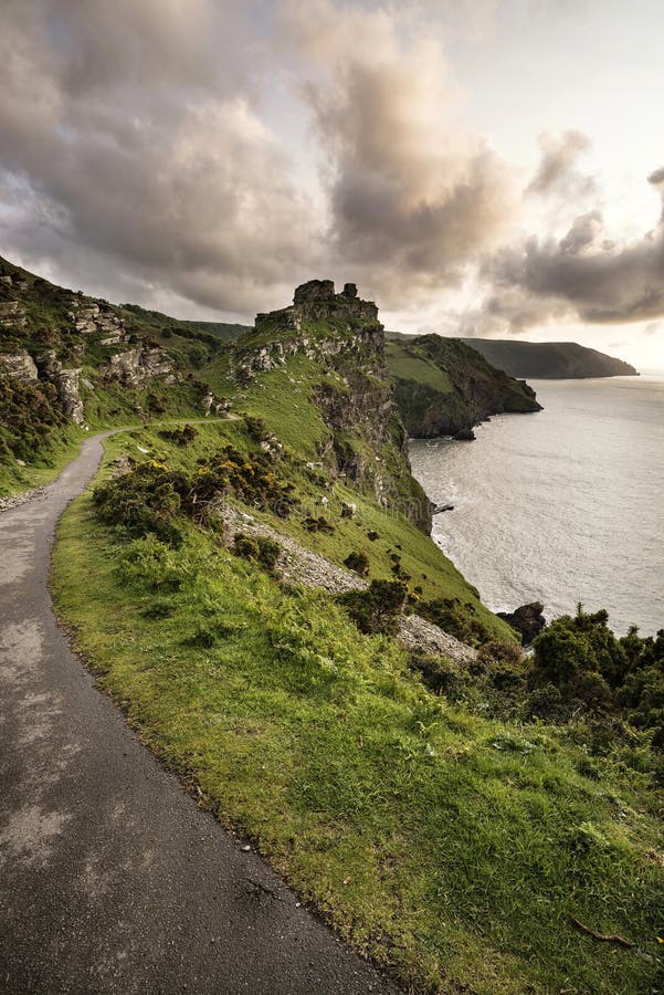 Stunning Valley of the Rocks Landscape in Devon during Summer Sunset ...