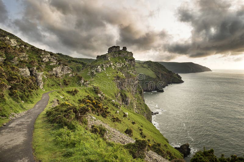 Stunning Valley of the Rocks Landscape in Devon during Summer Sunset ...