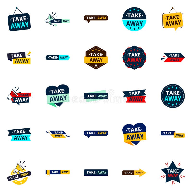 25 Stunning Vector Designs in the Take Away Bundle Perfect for Food ...
