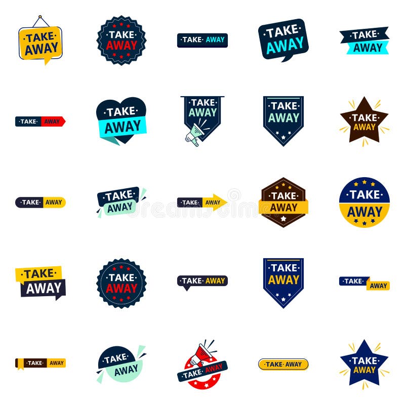 25 Stunning Vector Designs in the Take Away Bundle Perfect for Food ...