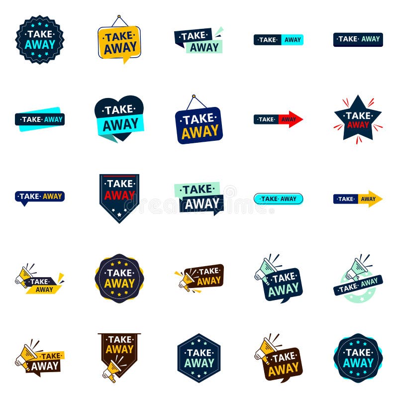 25 Stunning Vector Designs in the Take Away Bundle Perfect for Take ...