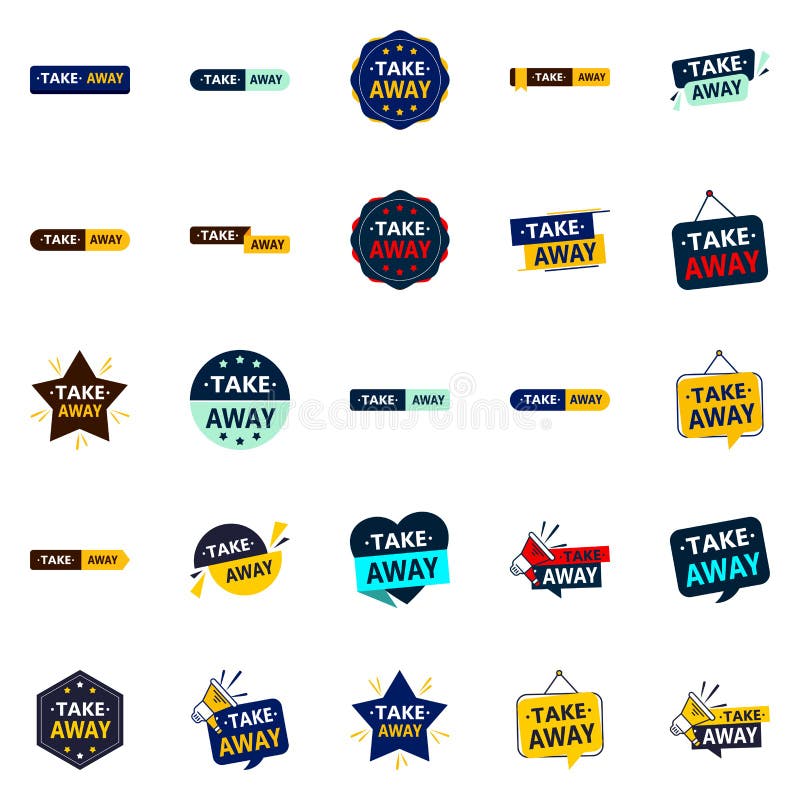 25 Stunning Vector Designs in the Take Away Bundle Perfect for Take ...