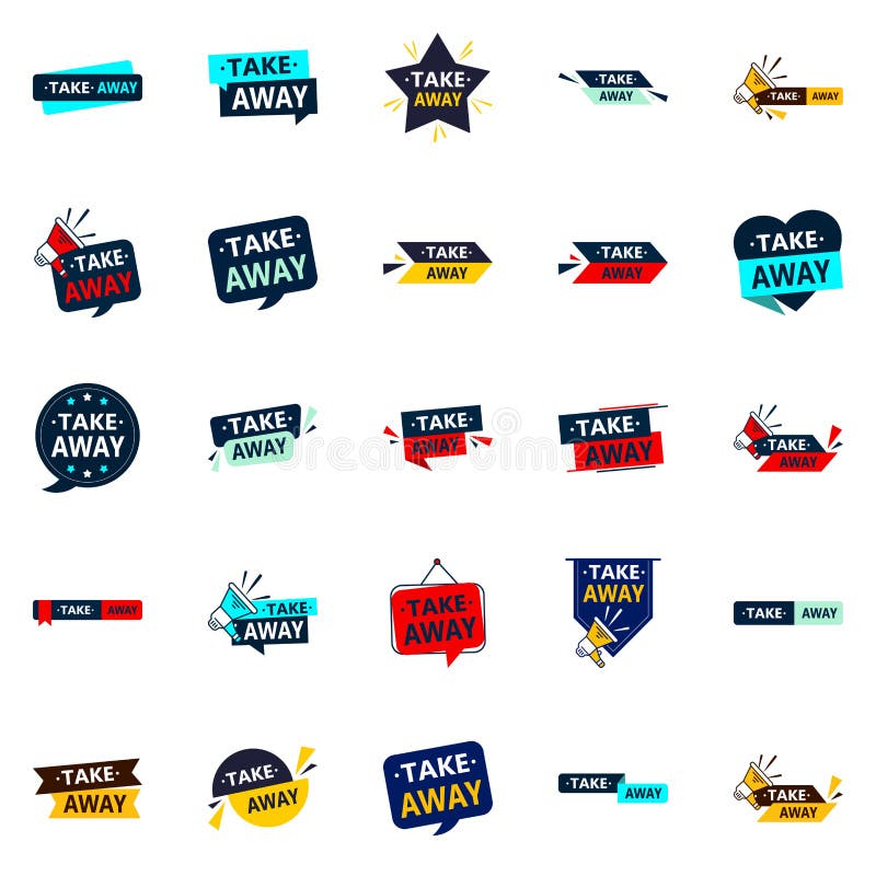 25 Stunning Vector Designs in the Take Away Bundle Perfect for Take ...