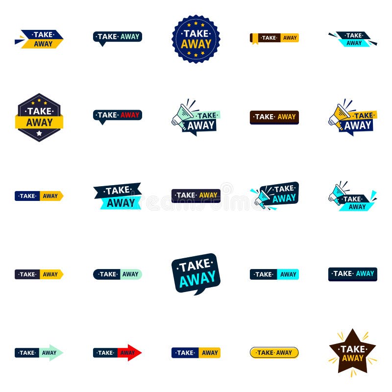 25 Stunning Vector Designs in the Take Away Bundle Perfect for Take ...