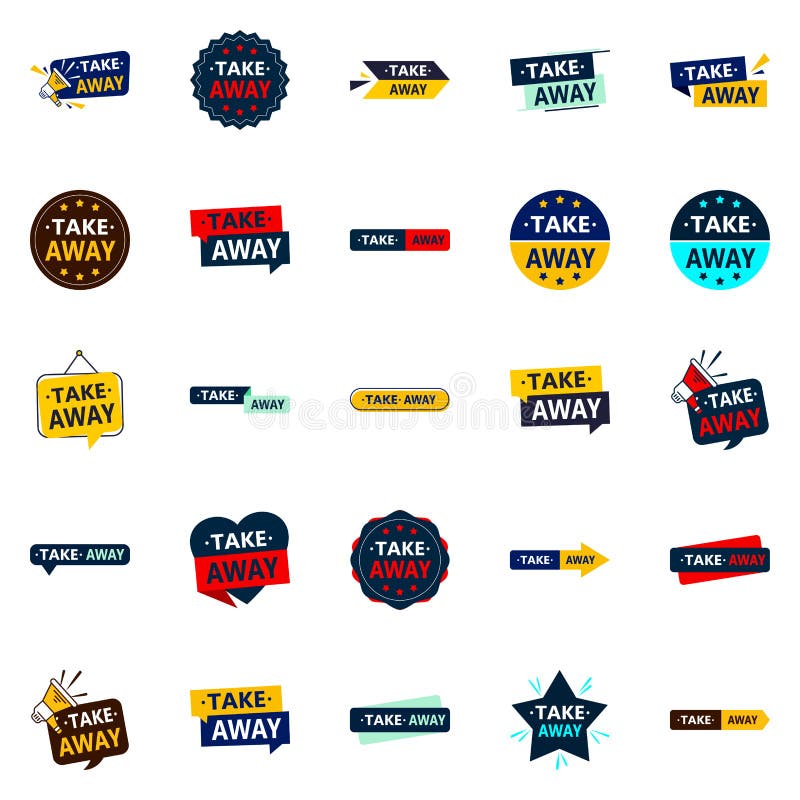 25 Stunning Vector Designs in the Take Away Bundle Perfect for Take ...