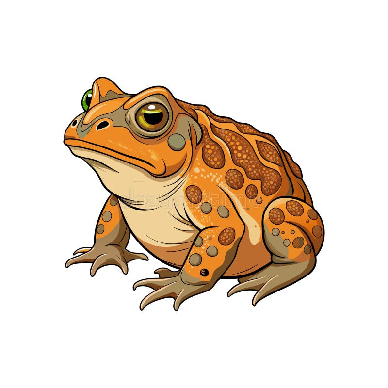 Realistic Arabian Toad Color Illustration Stock Illustration ...