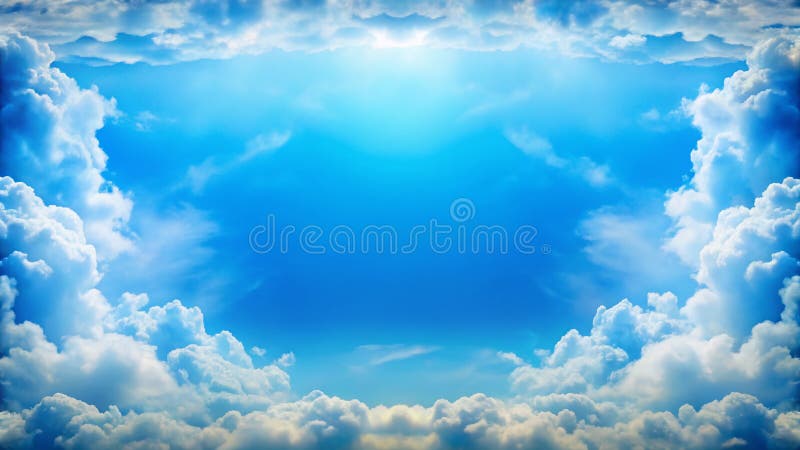 Stunning Vertical Sky and Cloud Border Design with Text Overlay a ...