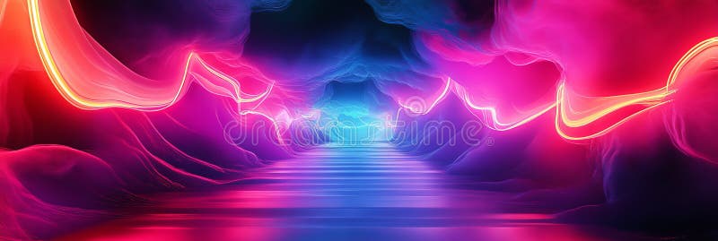 A Stunning and Vibrant Abstract Tunnel Created with Neon Lights and ...