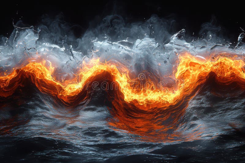 Luminous Waves of Fire and Water, a Stunning Blend of Elements and ...