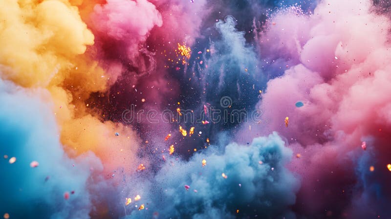 Vibrant Color Explosion Abstract Background Digital Art Paint Splatter ...