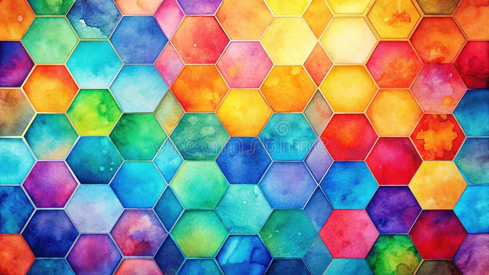 Stunning Vibrant Hexagon Pattern Backgrounds Perfect for Modern Design Projects Stock ...