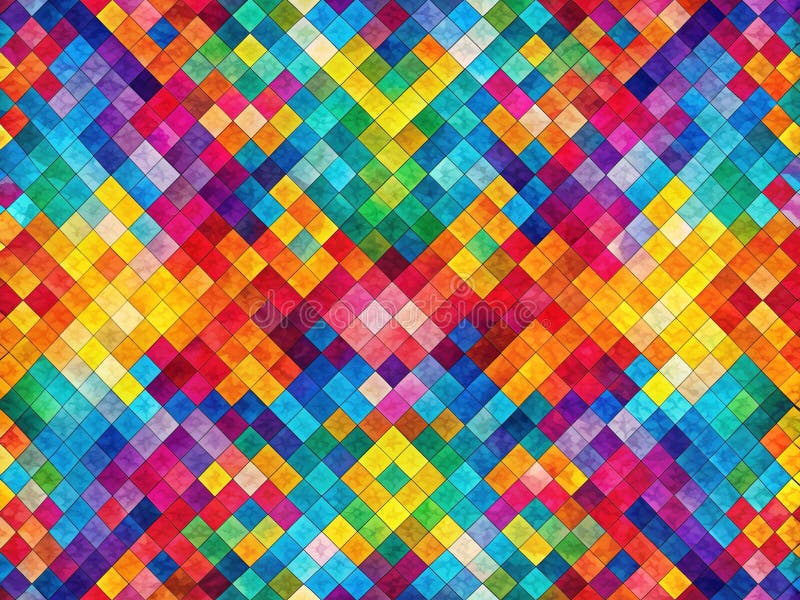 Stunning Vibrant Pixelated Mosaic Abstract Background a Seamless ...