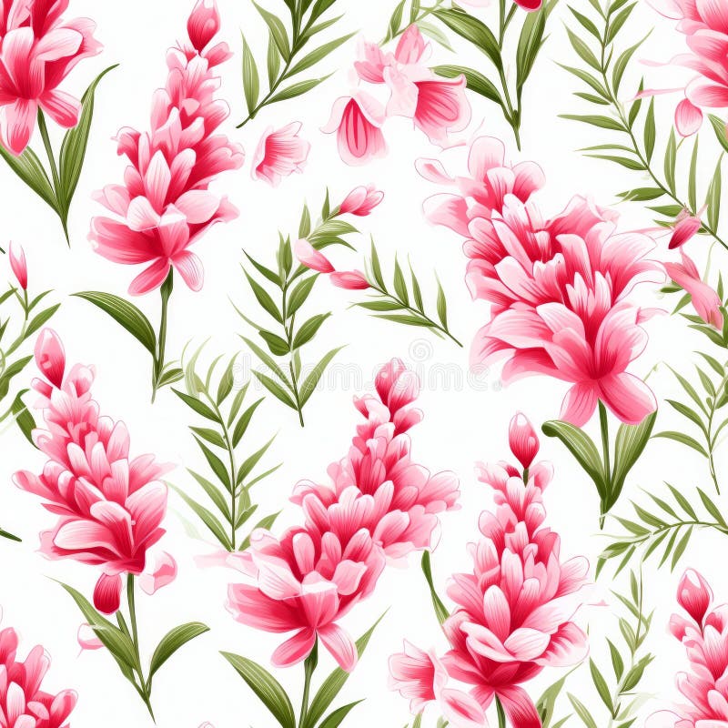 Stunning and Vibrant Snapdragon Flower Blooms Seamless Pattern from a ...