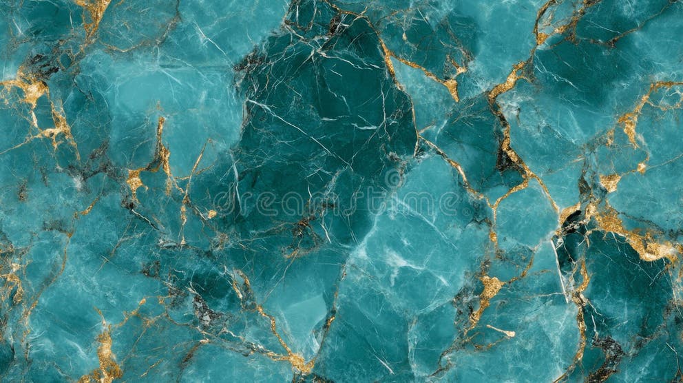 This Stunning Vibrant Turquoise Marble Features Exquisite Gold and ...
