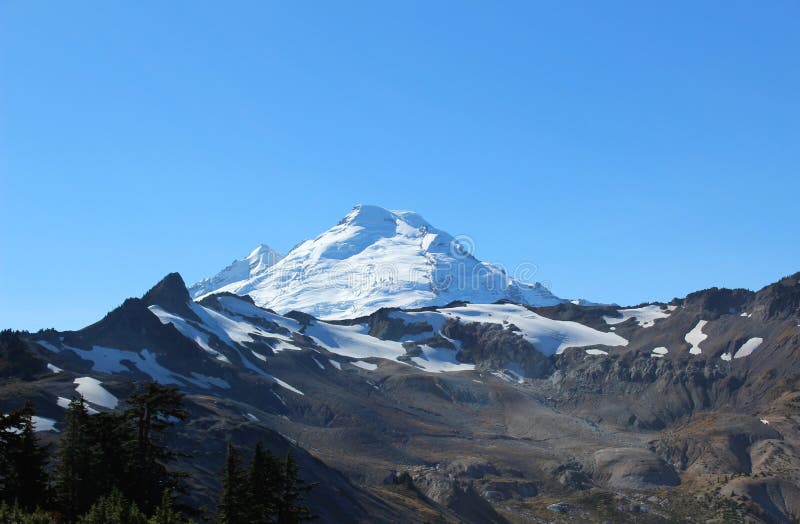 A Stunning View of an Active Volcano, Mount Baker in the North Cascades ...