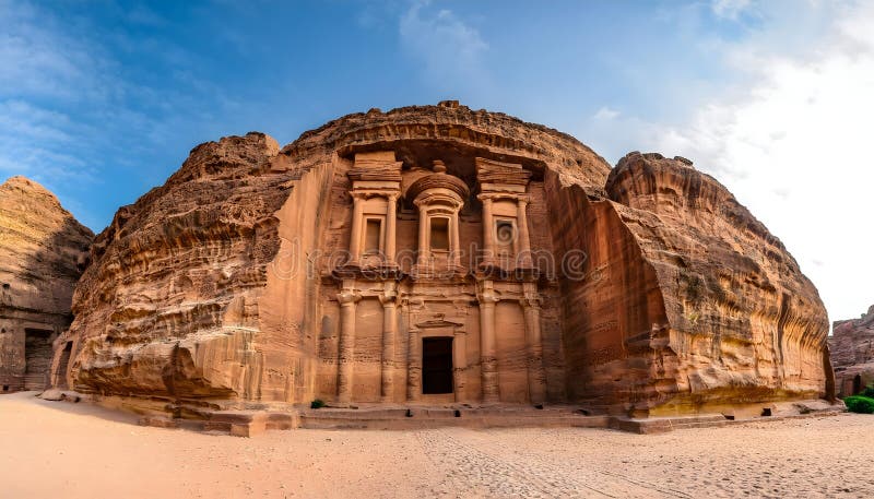 The Stunning View of Ad Deir, the Monastery of Petra, Jordan on a Clean ...