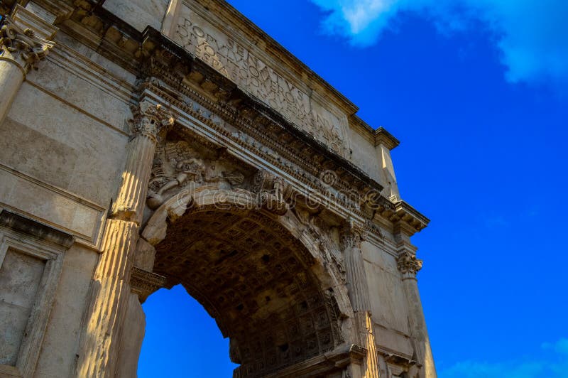 Stunning View of the Beautiful Arch of Constantine, Rome, Italy Stock ...