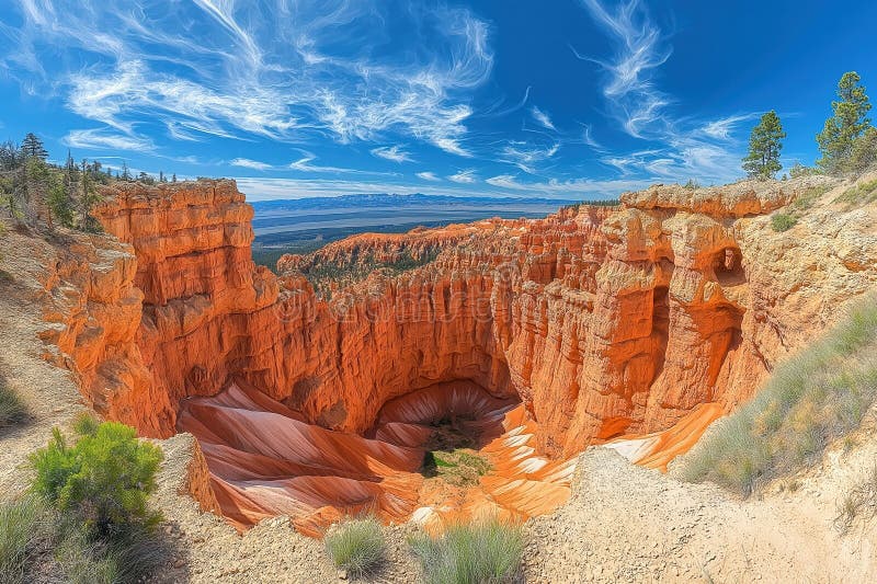 Stunning View of Bryce Canyon S Unique Rock Formations Under a Bright ...