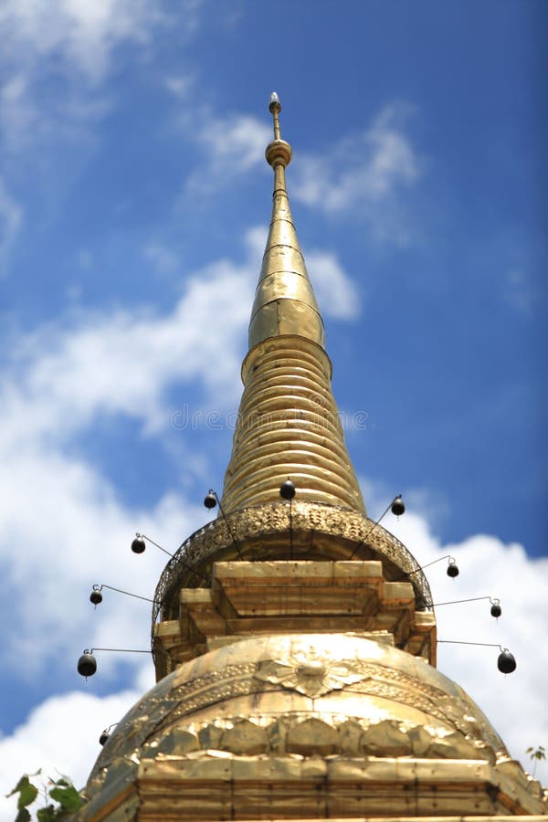Stunning View of a Buddhist Temple Spire, Dramatically Soaring Up into ...