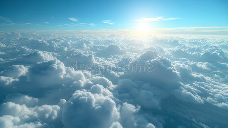 A Stunning View of the Clouds and Blue Sky from Above. Stock Photo ...