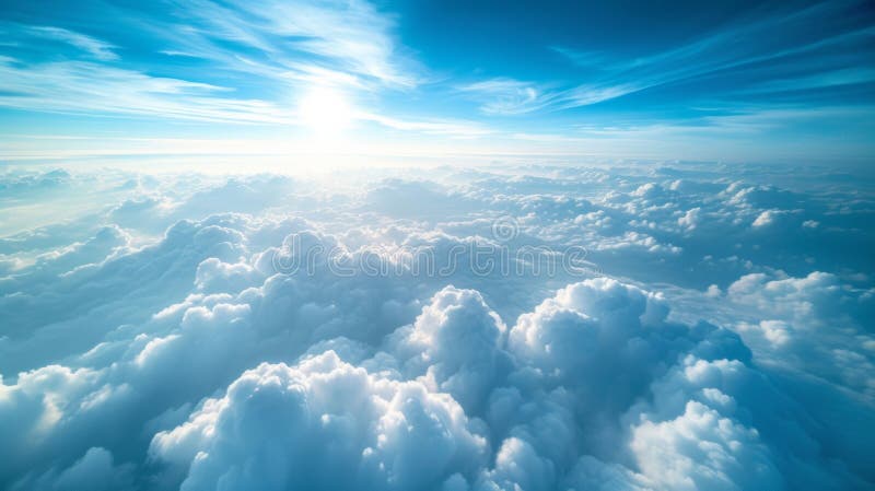 A Stunning View of the Clouds and Blue Sky from Above. Stock Image ...