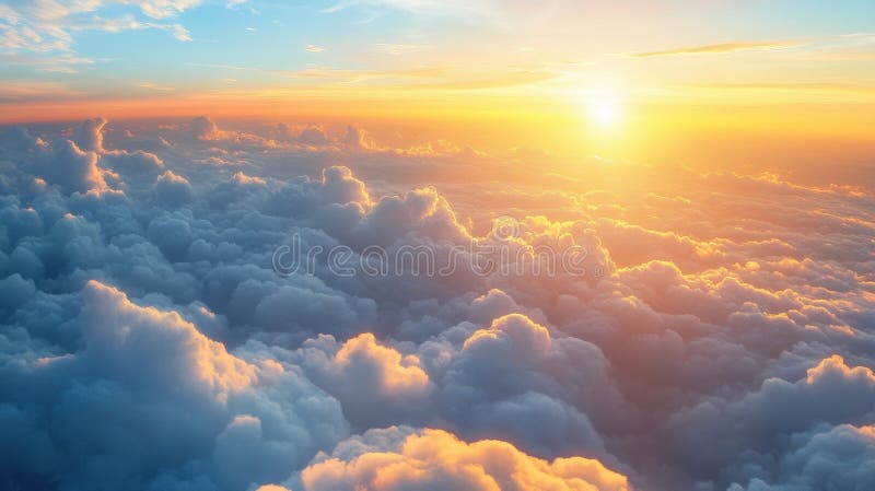 Stunning View of Clouds at Sunset with Vibrant Colors and Soft Textures ...