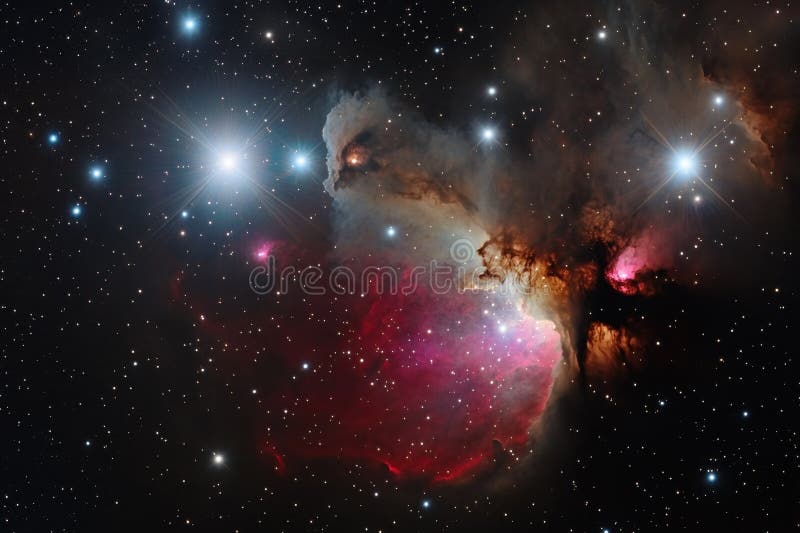 Stunning View of the Cosmic Cloud Cluster in Deep Space at Night Stock ...