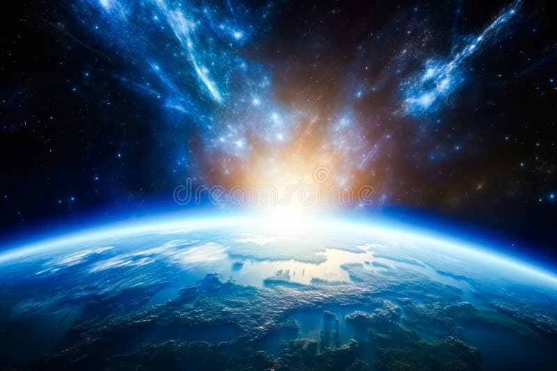 A Stunning View of Earth from Space Stock Image - Image of view, land ...