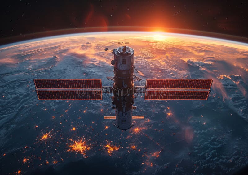 A Stunning View of Earth from Space. in the Foreground is the Hubble ...