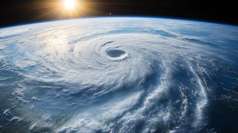 Stunning View of Earth from Space Showcasing a Massive Cyclone and ...