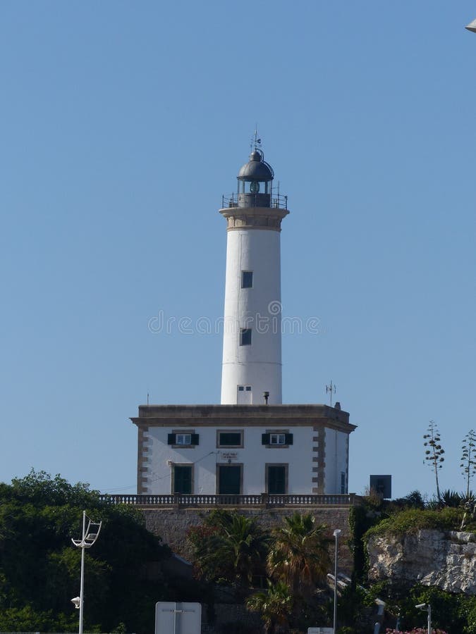 Stunning View of the Faro De Botafoc Lighthouse in Its Majestic White ...