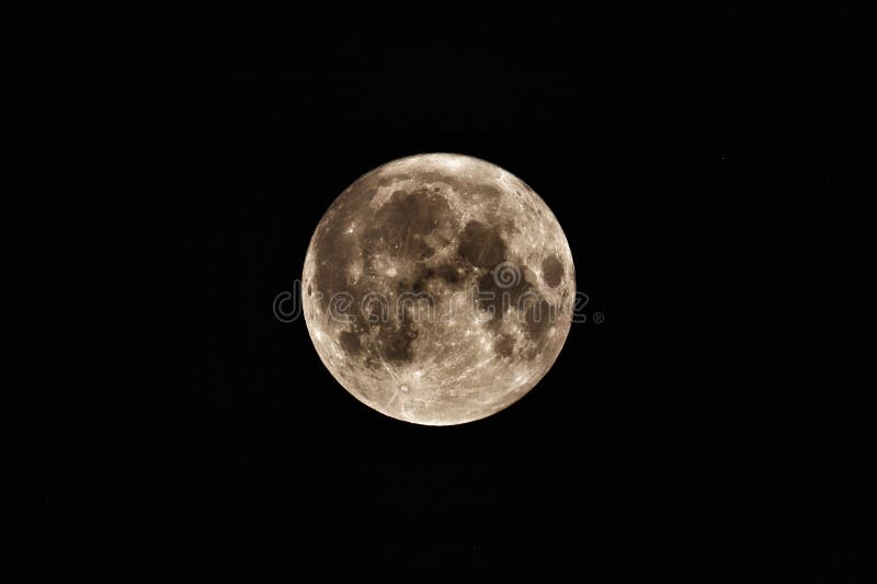 Stunning View of a Full Moon Glowing in the Night Sky Stock Image ...