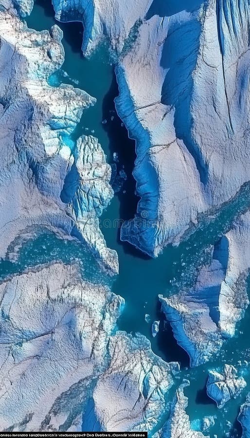 A Stunning View of a Glacier S Surface Featuring Intricate Patterns and ...