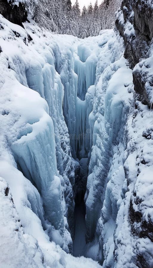 A Stunning View of a Glacier S Surface Intricate Patterns and Ethereal ...