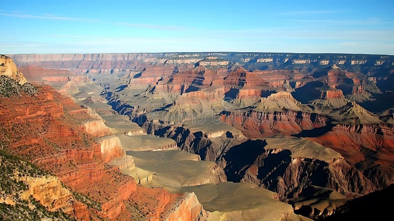 Stunning View of the Grand Canyon S Layered Rock Formations Stock ...