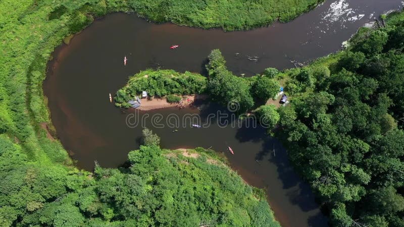 Stunning View from the Height Above the River. Stock Video - Video of ...