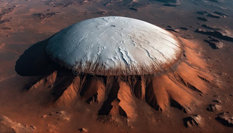 Stunning View of a Large Dome-shaped Structure on the Surface of Mars ...