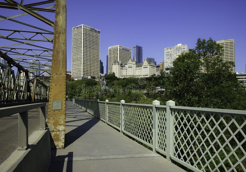 Stunning View of Low Level Bridge and Downtown Edmonton, Alberta ...
