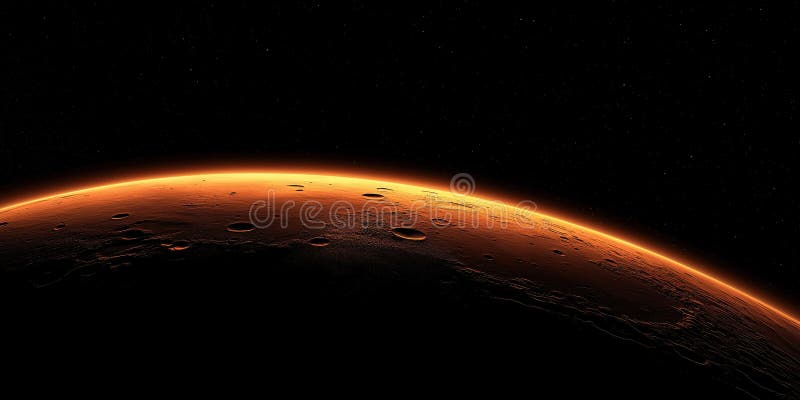 Stunning View of Mars from Space, Showcasing Its Glowing Surface and ...