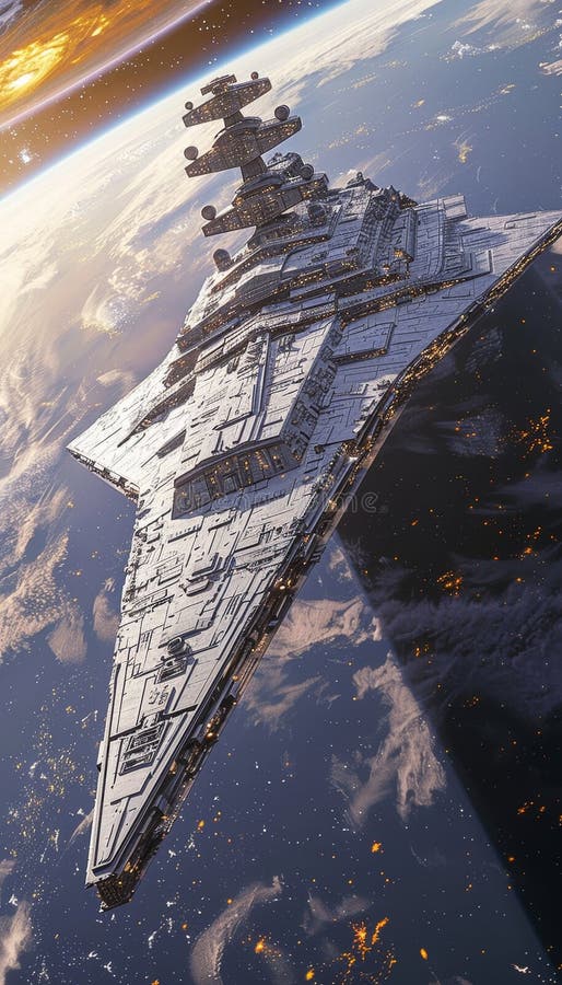 A Stunning View of a Massive Elevated Dock for Capital Spaceships Above ...