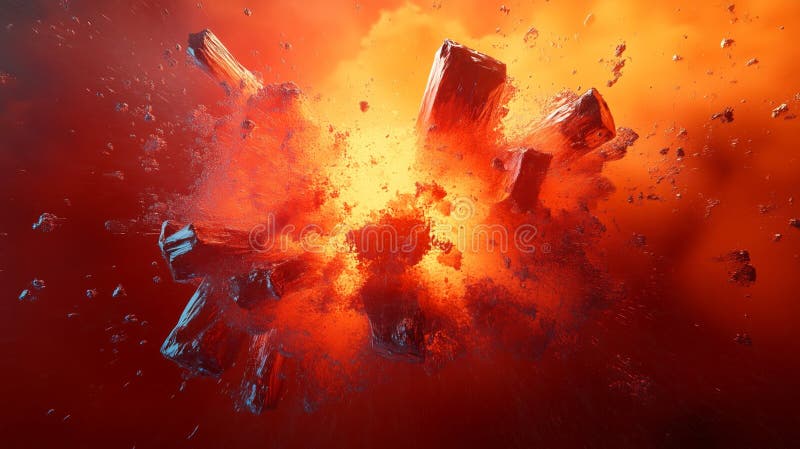 Stunning View of a Massive Explosion in Deep Space Environment Stock ...